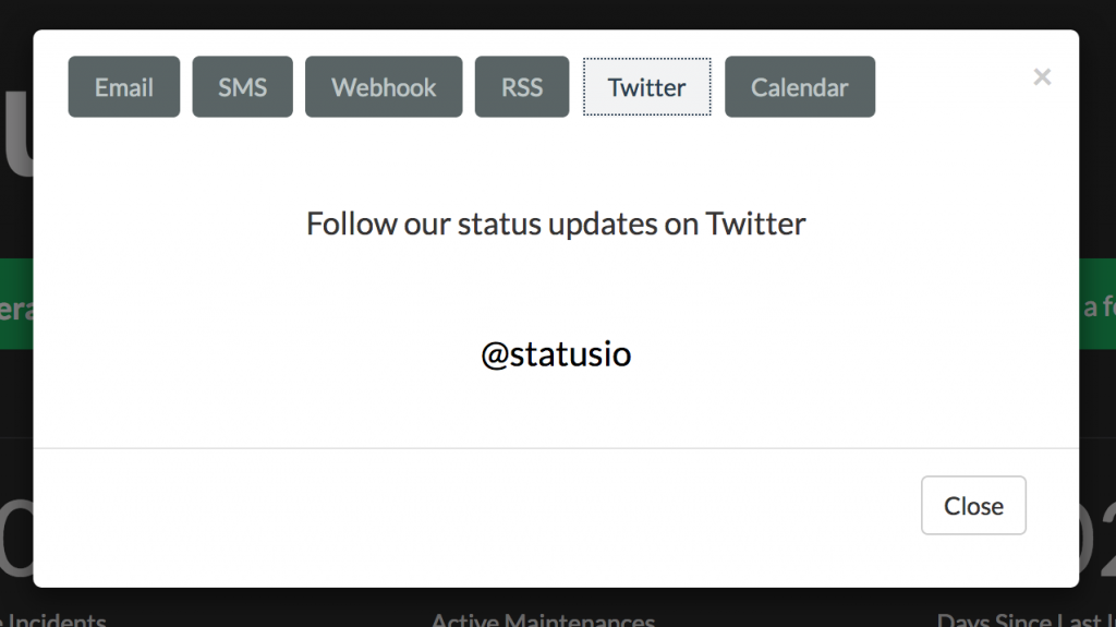 Twitter Notifications | Status.io Knowledge Base