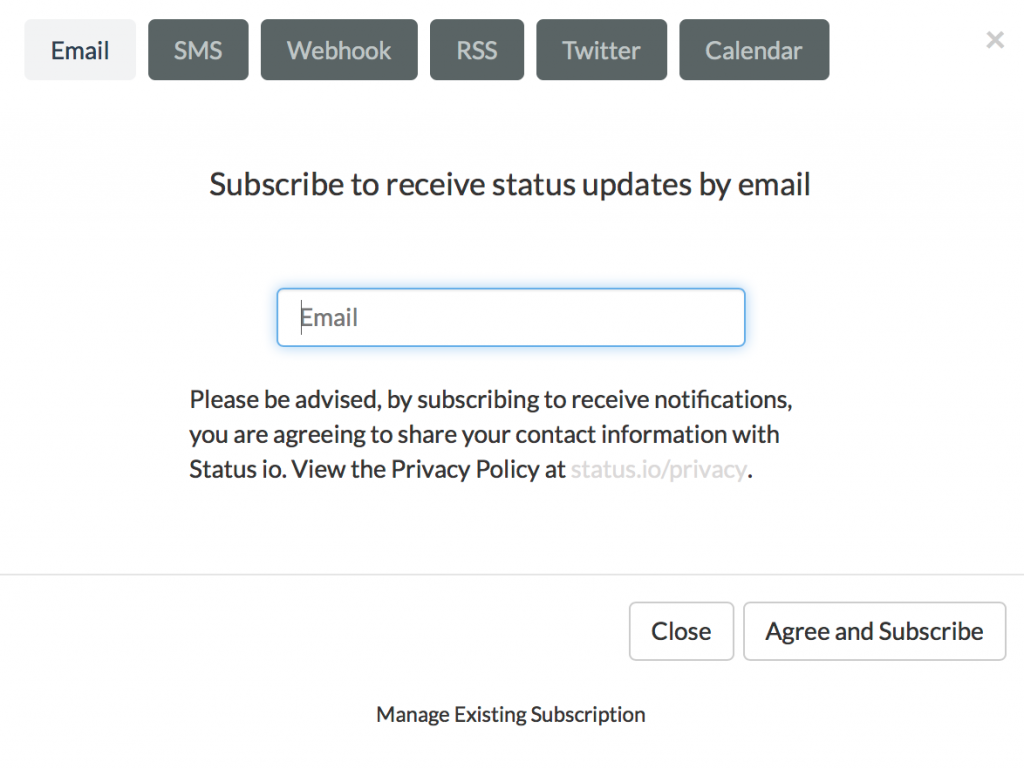Subscriber Compliance Tools | Status.io Knowledge Base