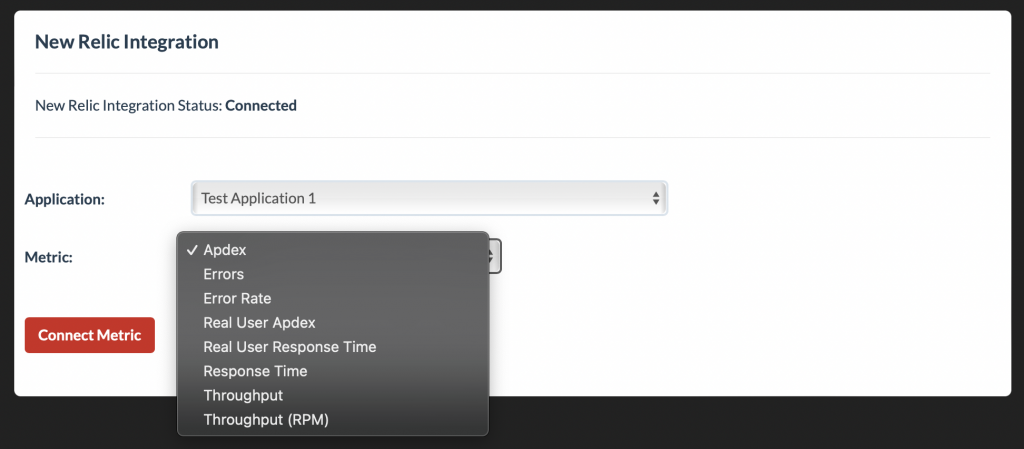 New Relic Metrics | Status.io Knowledge Base