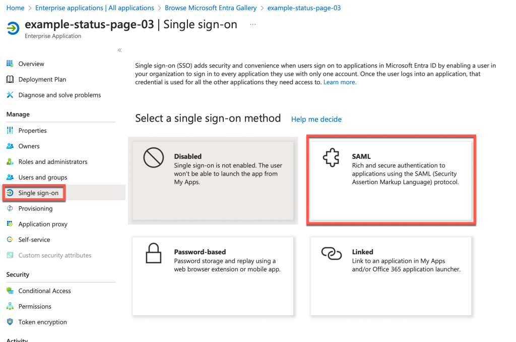 Azure Team Single Sign-On (SSO) | Status.io Knowledge Base