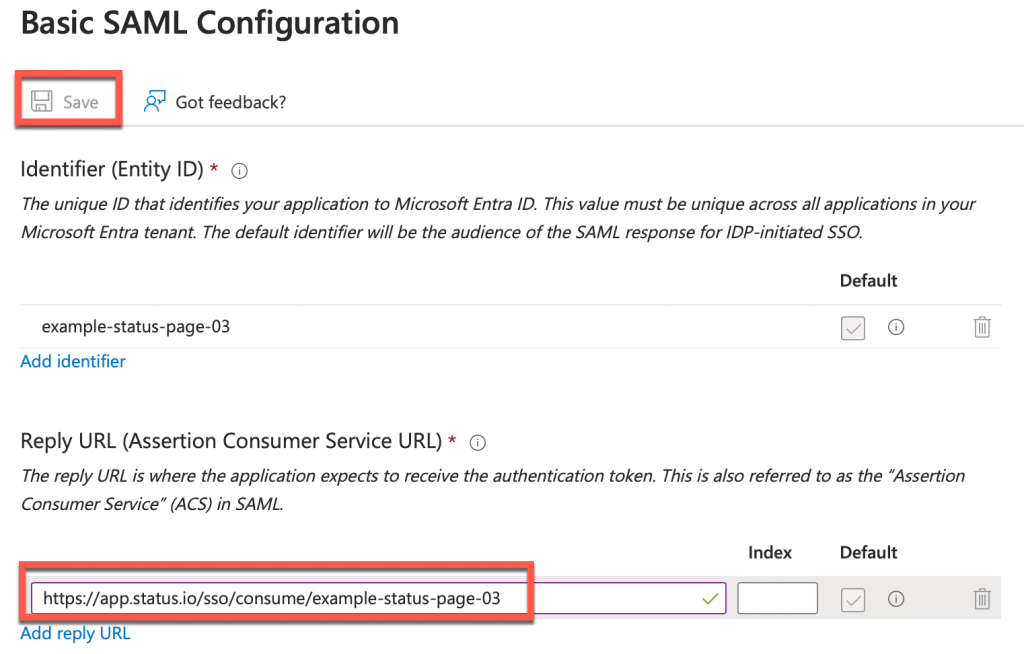 Azure Team Single Sign-On (SSO) | Status.io Knowledge Base